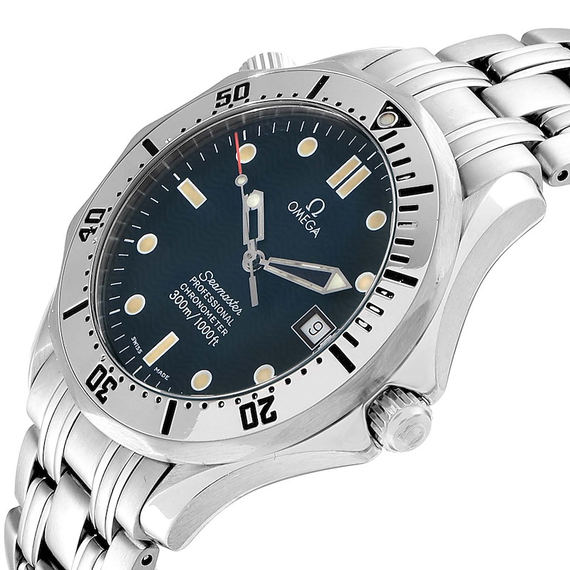 Omega Seamaster Blue Wave Decor Dial Steel 300m Watch 2532.80.00 ...
