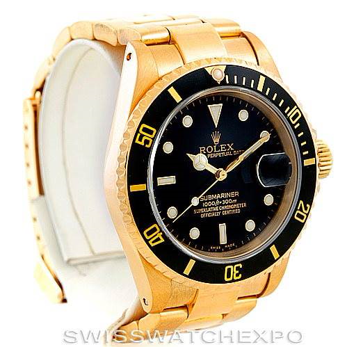 Rolex Submariner Yellow Gold 16618 | Stock 6897 | SwissWatchExpo