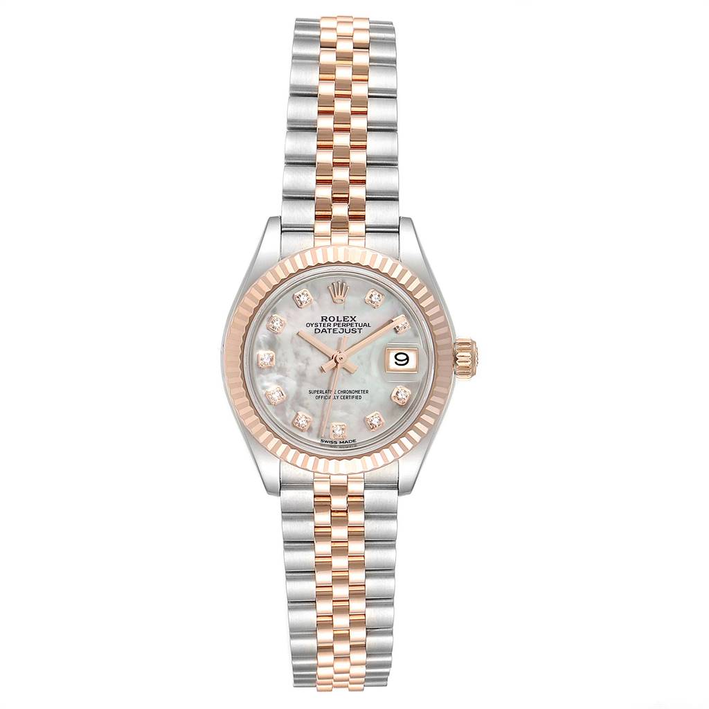 Rolex Datejust EveRose Rolesor MOP Diamond Dial Ladies Watch 279171 ...
