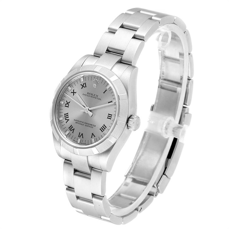 Rolex Midsize 31 Silver Rhodium Dial Steel Ladies Watch 177210 ...