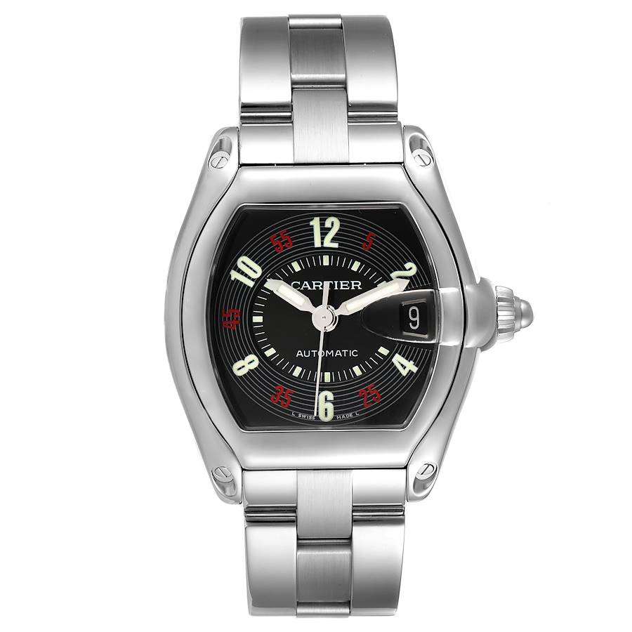 Cartier Roadster Vegas Roulette Red Green Steel Mens Watch W62002V3 ...