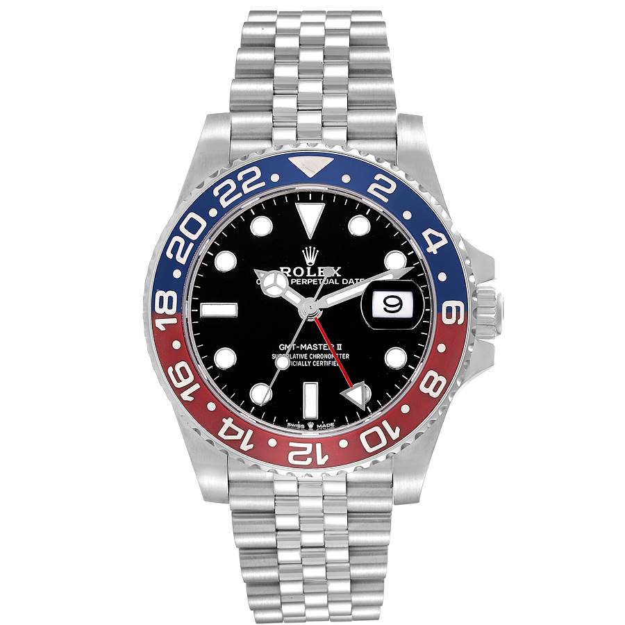 Rolex GMT Master II Blue Red Pepsi Bezel Steel Mens Watch 126710 ...