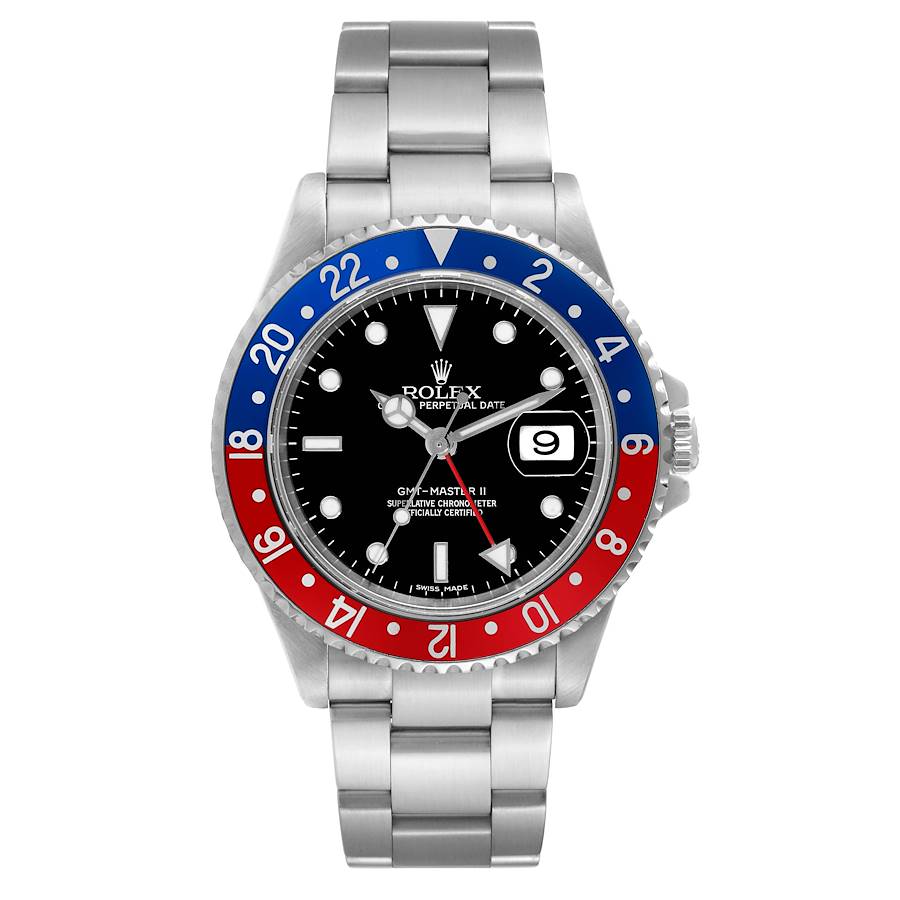 Rolex GMT Master II Blue Red Pepsi Bezel Error Dial Steel Mens Watch ...