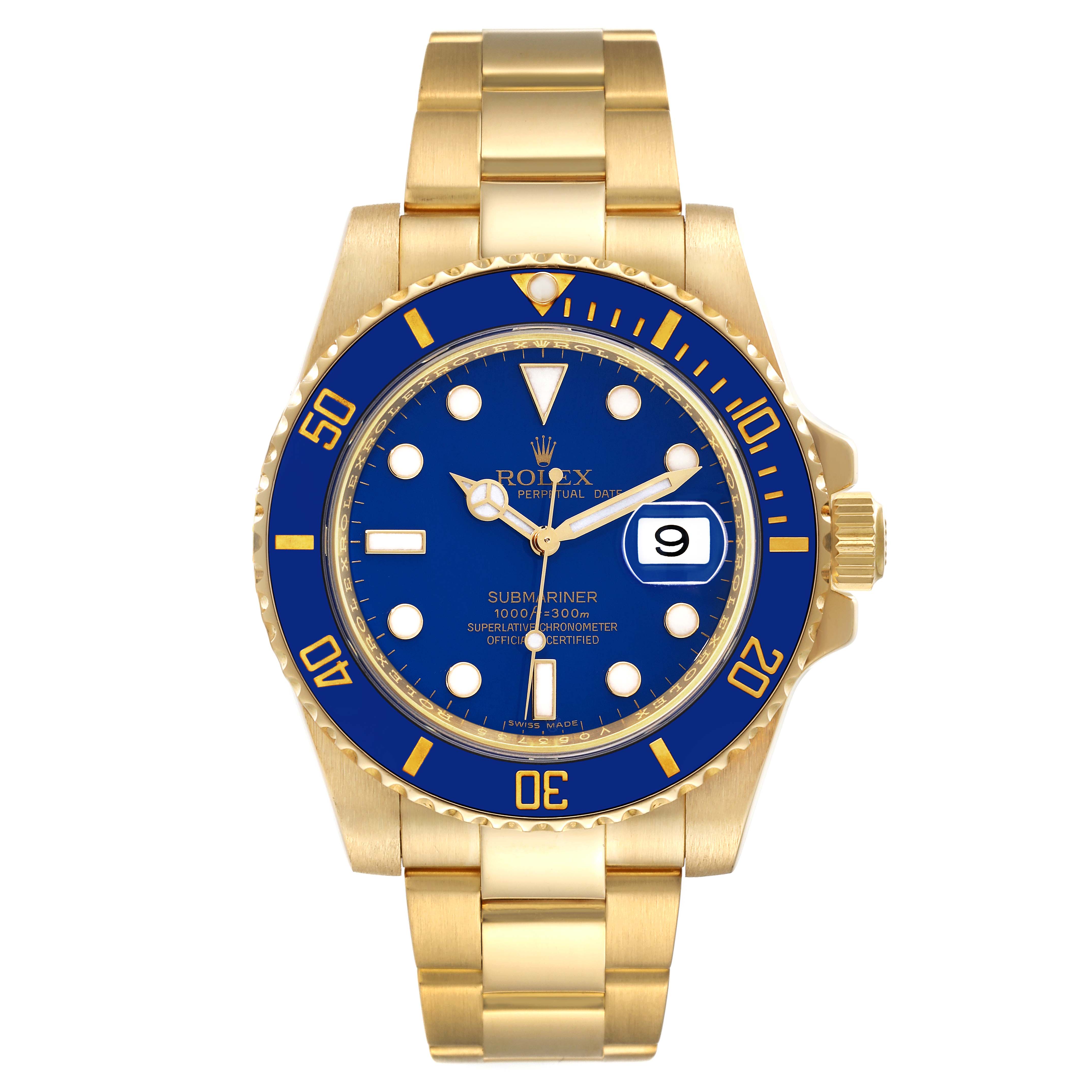 Rolex Submariner Yellow Gold 116618 | Stock 52135 | SwissWatchExpo