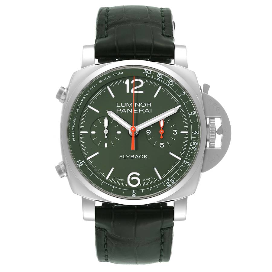 Panerai Luminor Chrono Flyback Verde Militare Limited Edition Steel ...
