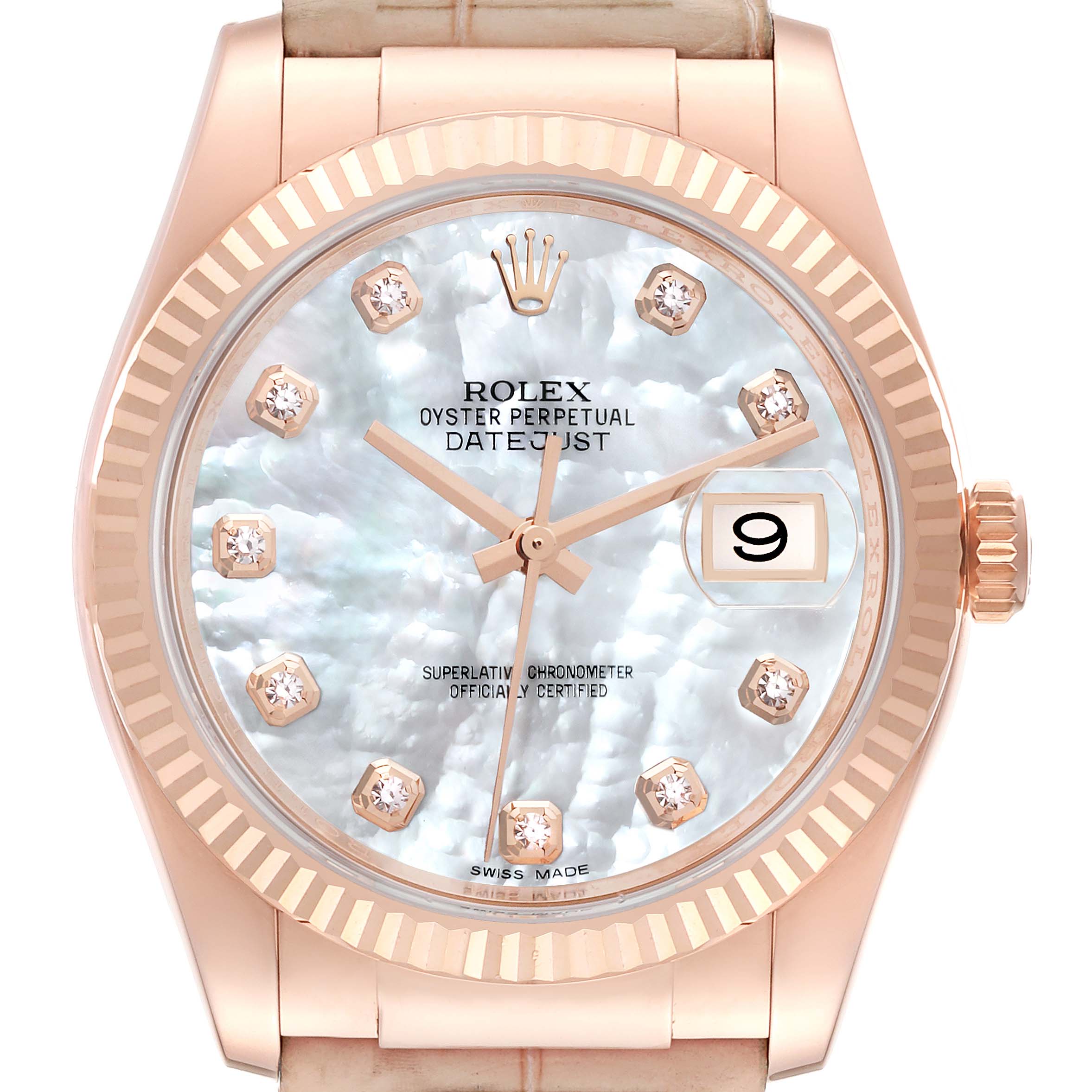 Rolex Datejust Rose Gold 116135 | Stock 62079 | SwissWatchExpo