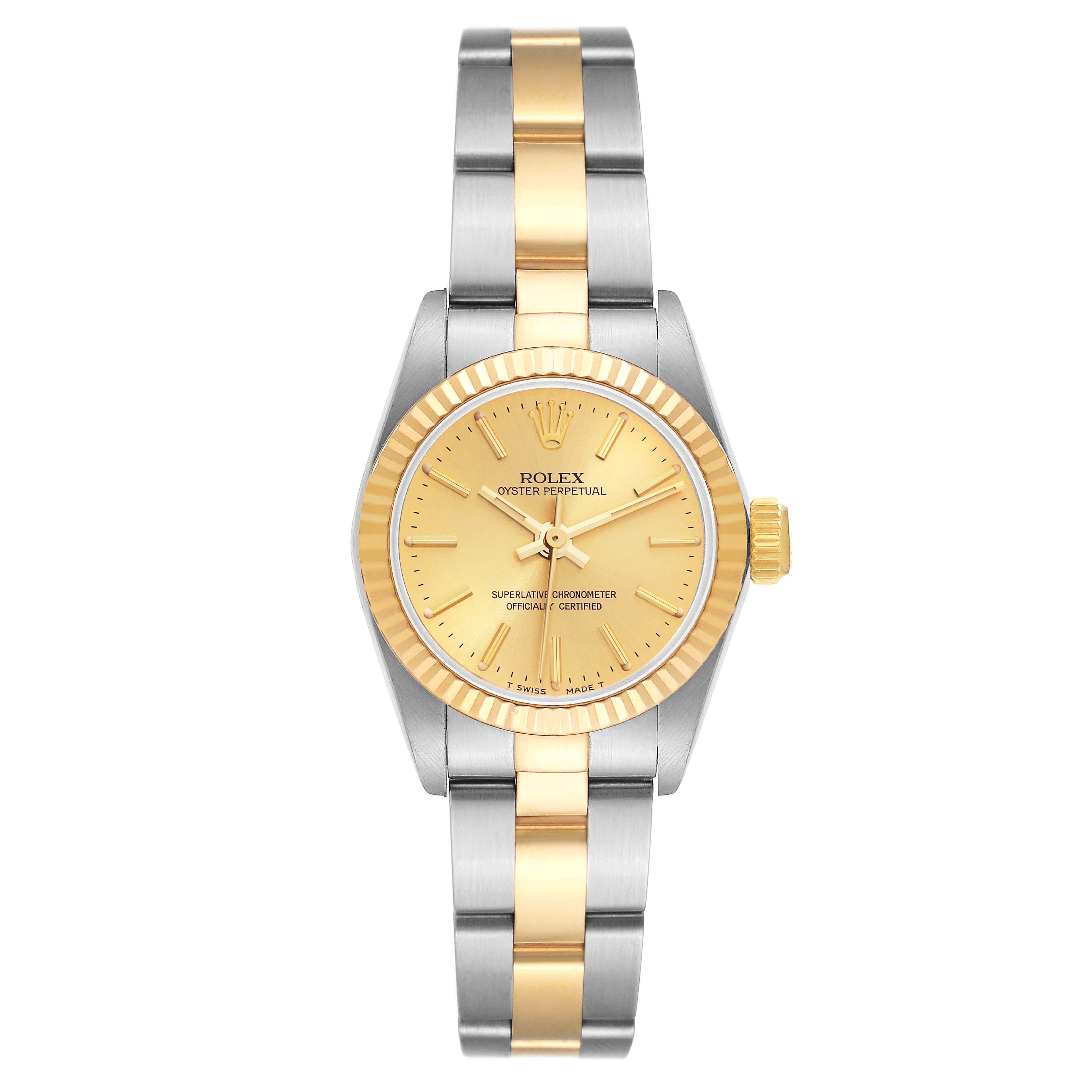 Rolex Oyster Perpetual Steel and Gold (two tone) 67193 | Stock 59012 ...