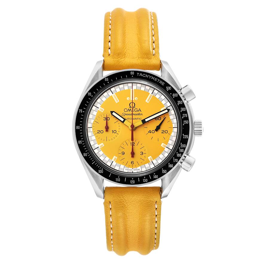 Omega Speedmaster Schumacher Yellow Dial Mens Watch 3810.12.40 Box Card ...