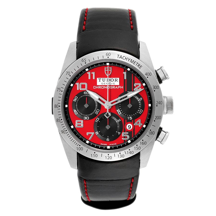 Tudor Fastrider Ducati Chronograph Red Dial Steel Mens Watch 42000D Box ...