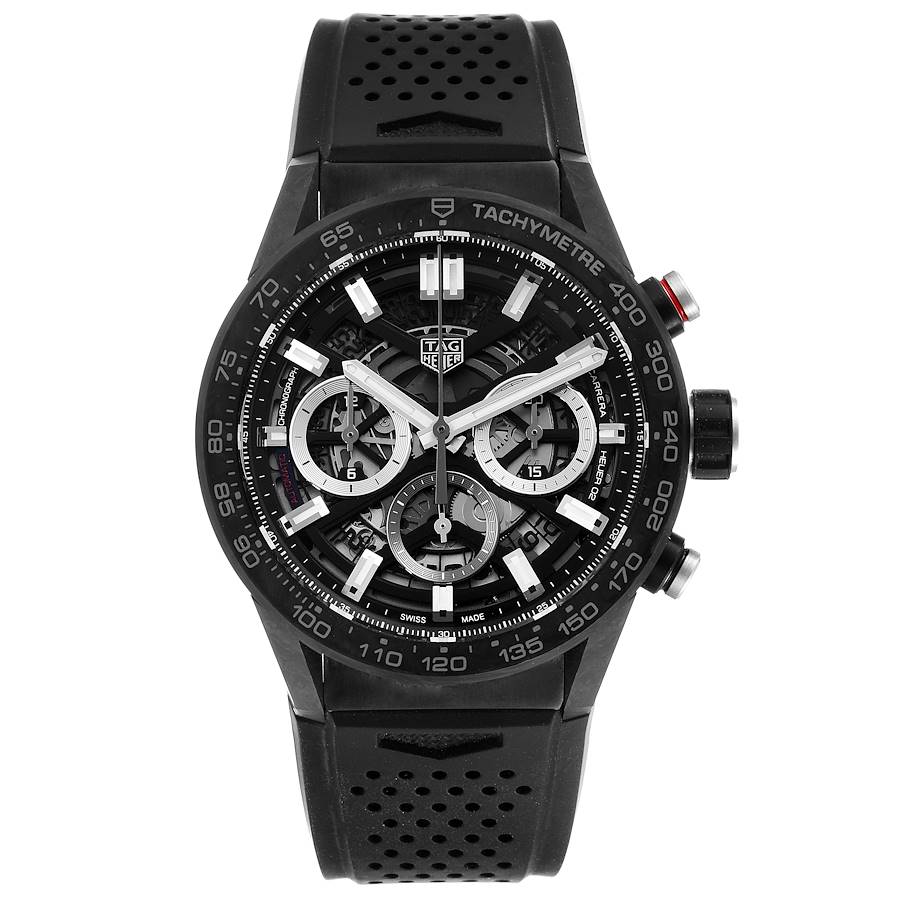 Tag Heuer Carrera Black PVD Steel Chronograph Mens Watch CBG2016 Unworn ...