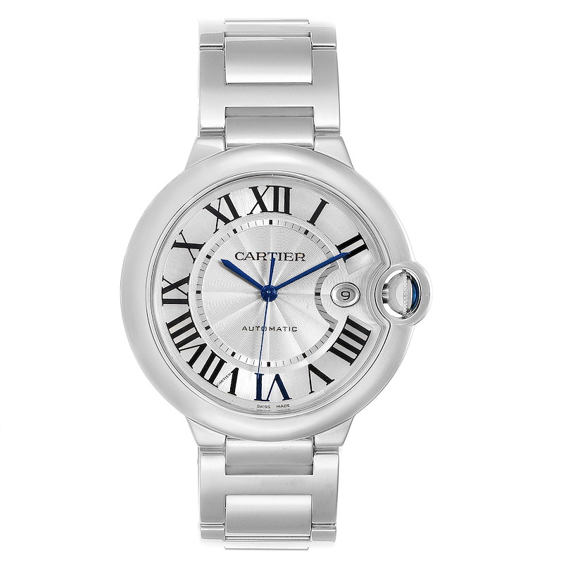Cartier Ballon Bleu 42 Silvr Dial Automatic Steel Unisex Watch W69012Z4 ...