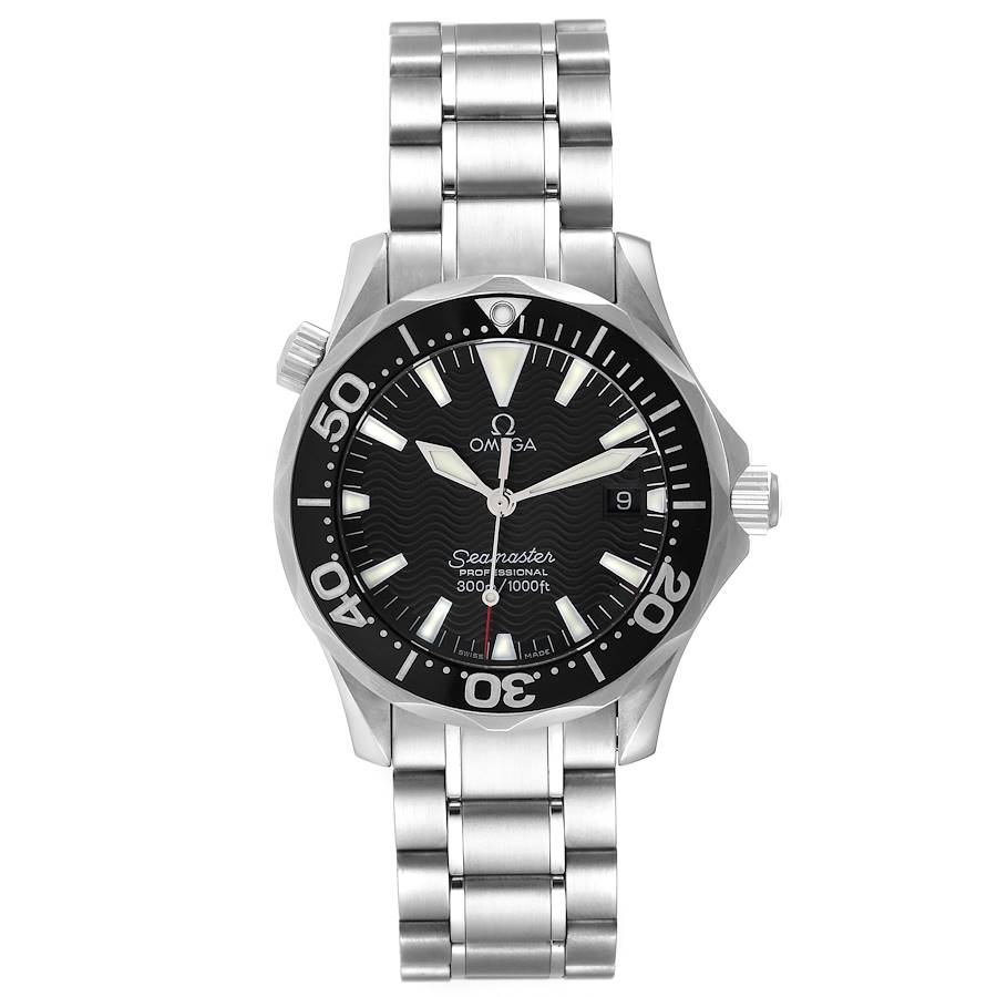 Omega Seamaster Diver 300M Quartz Midsize Black Dial Mens Watch 2262.50 ...