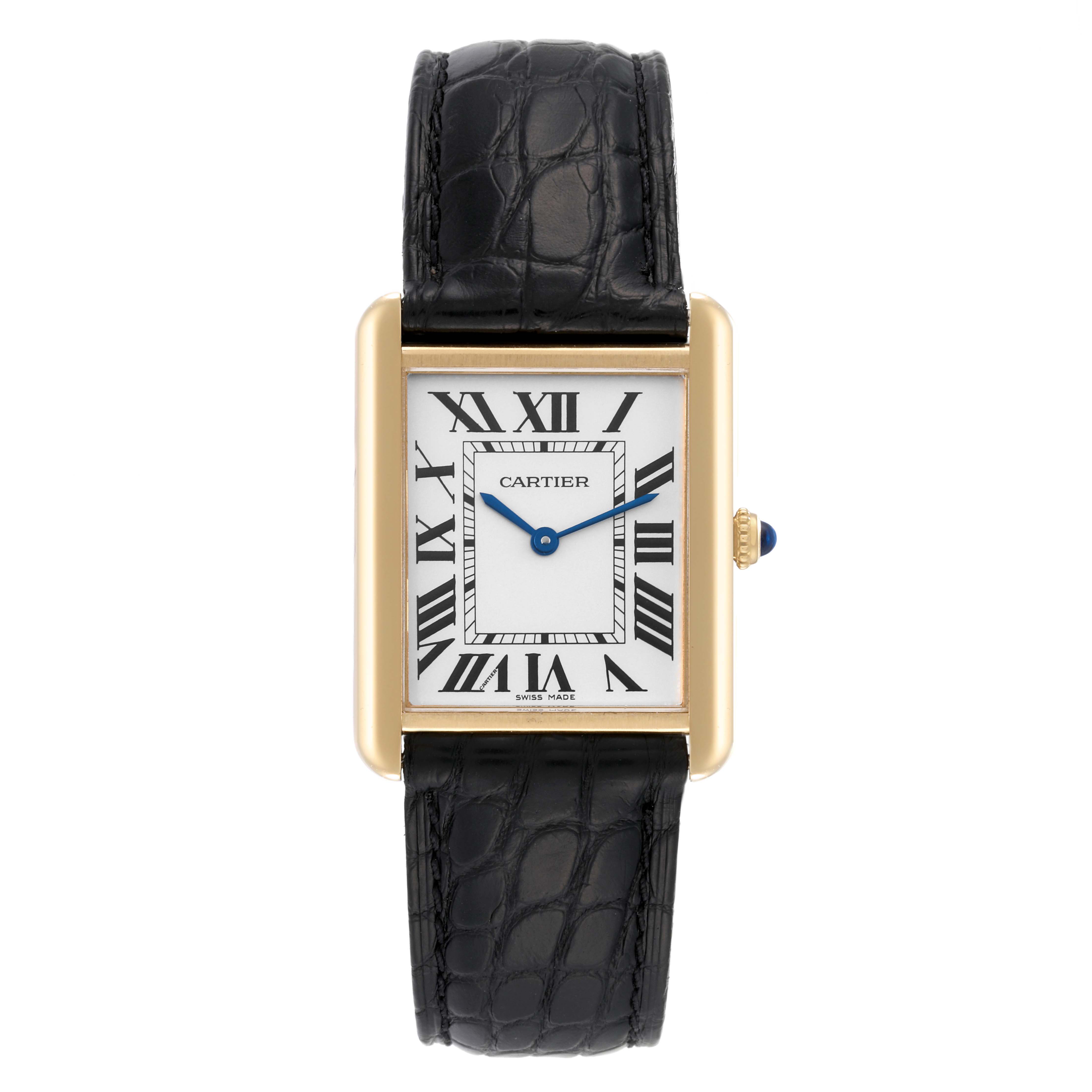 Cartier Tank Solo Large Yellow Gold Steel Mens Watch W5200004 ...