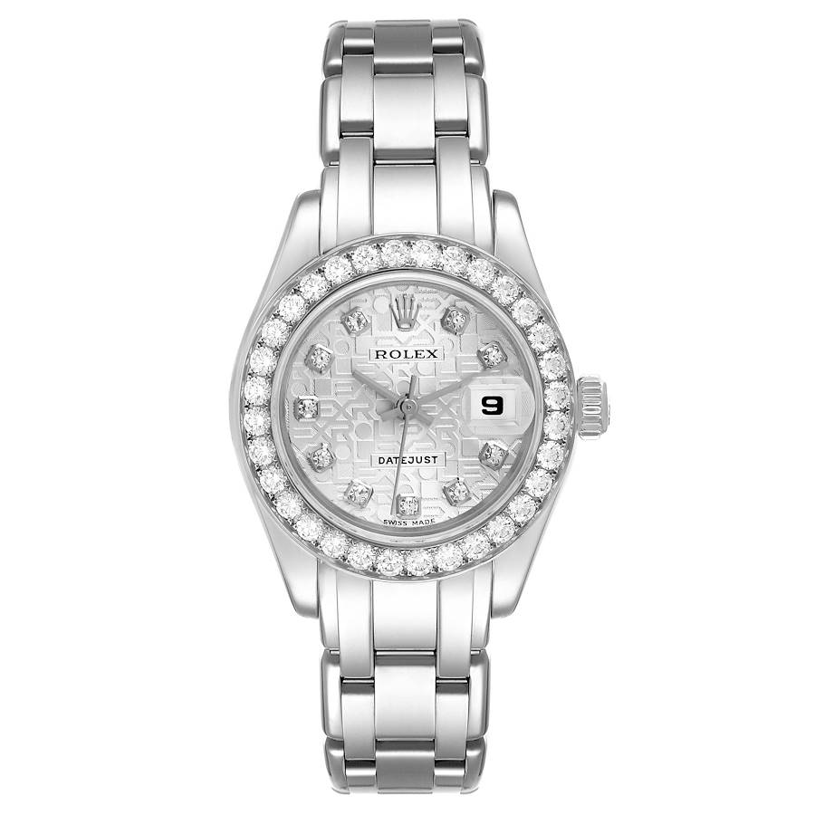 Rolex Pearlmaster White Gold Anniversary Diamond Dial Ladies Watch ...