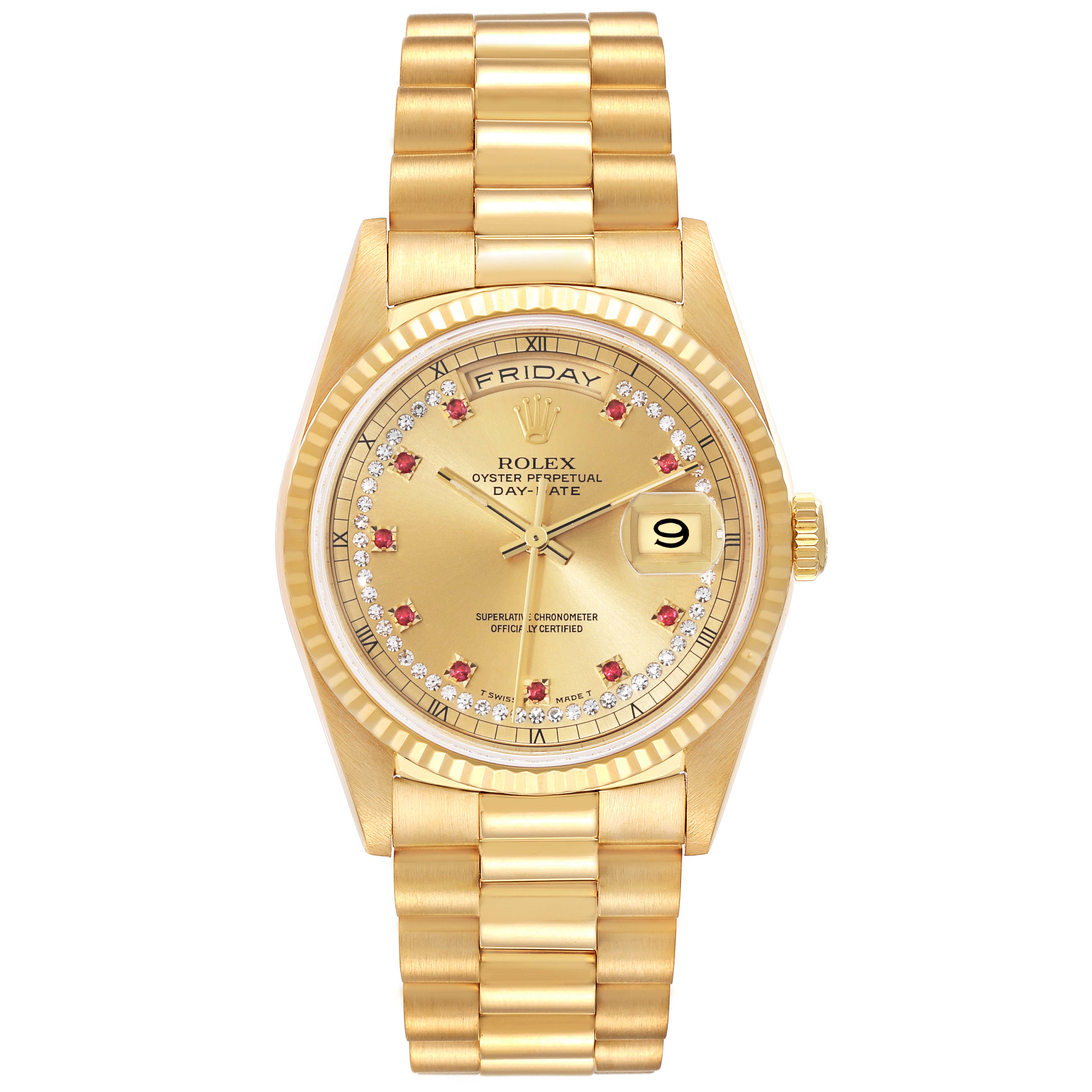 Rolex President Yellow Gold 18238LR | Stock 61861 | SwissWatchExpo