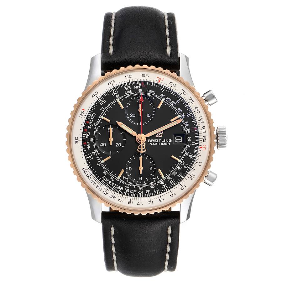 Breitling Navitimer 1 Chronograph 41 Steel Rose Gold Mens Watch U13324 ...