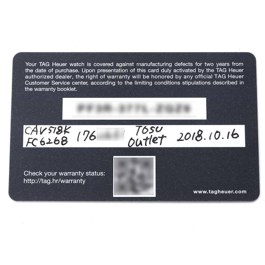 Tag Heuer Carrera Titanium CAV518K.FC6268 | Stock 54085 | SwissWatchExpo