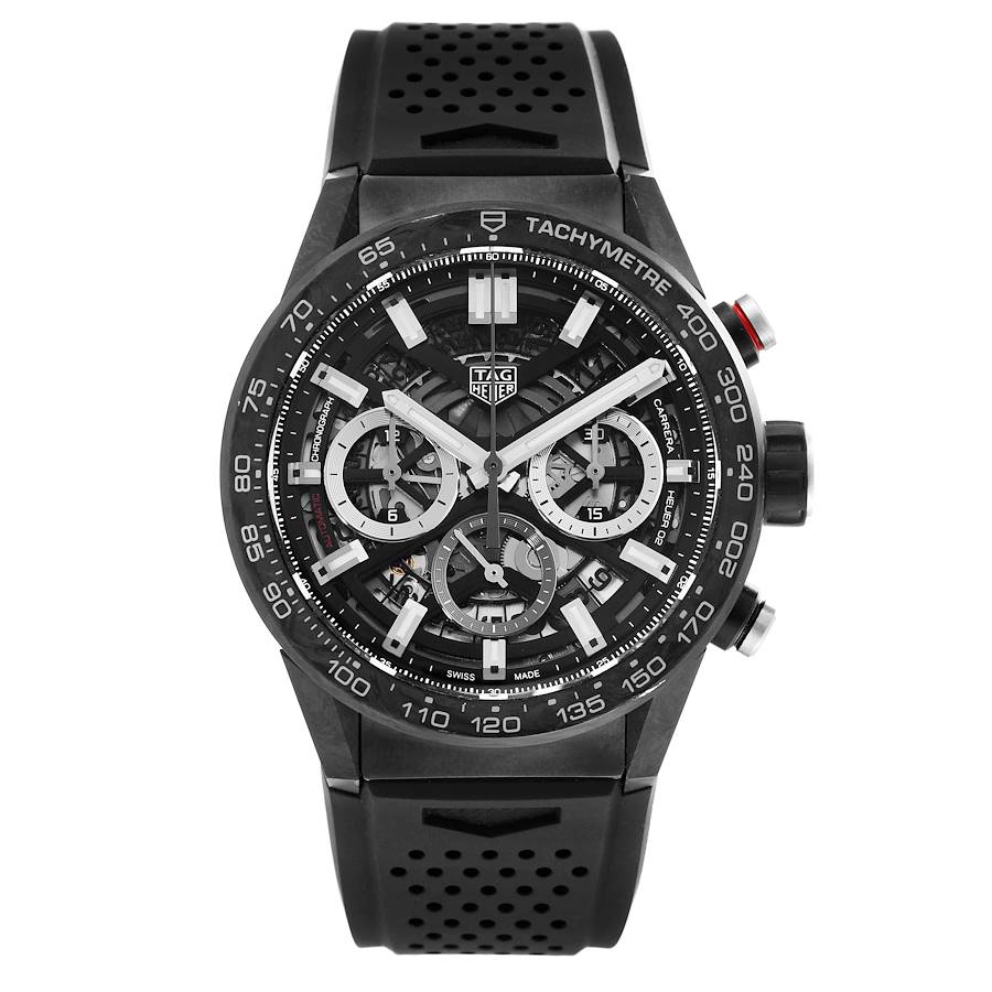 Tag Heuer Carrera Black PVD Steel Chronograph Mens Watch CBG2016 Box ...