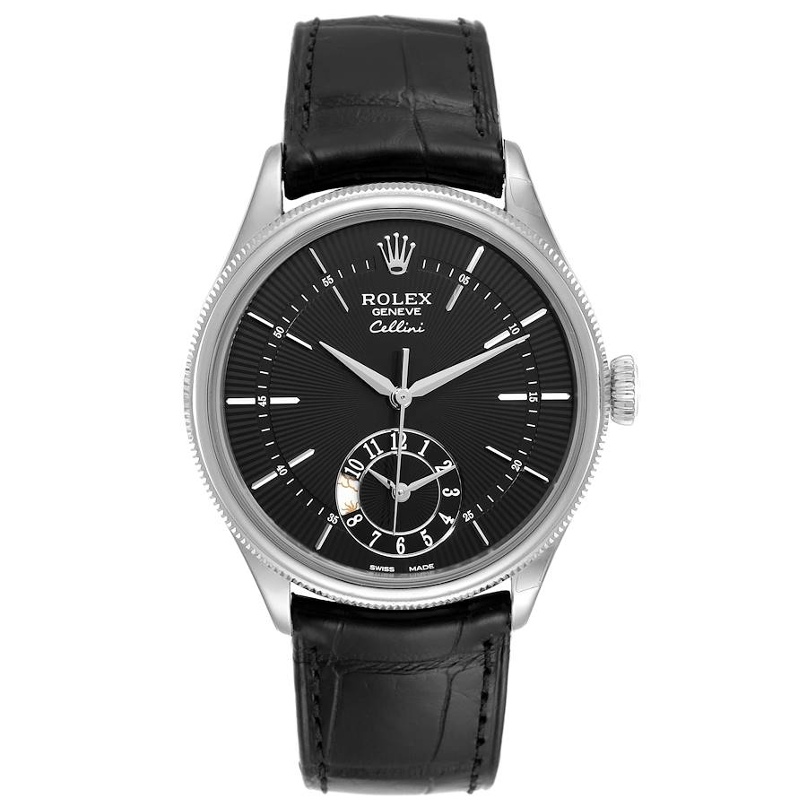 Rolex Cellini Dual Time White Gold Automatic Mens Watch 50529 Unworn ...