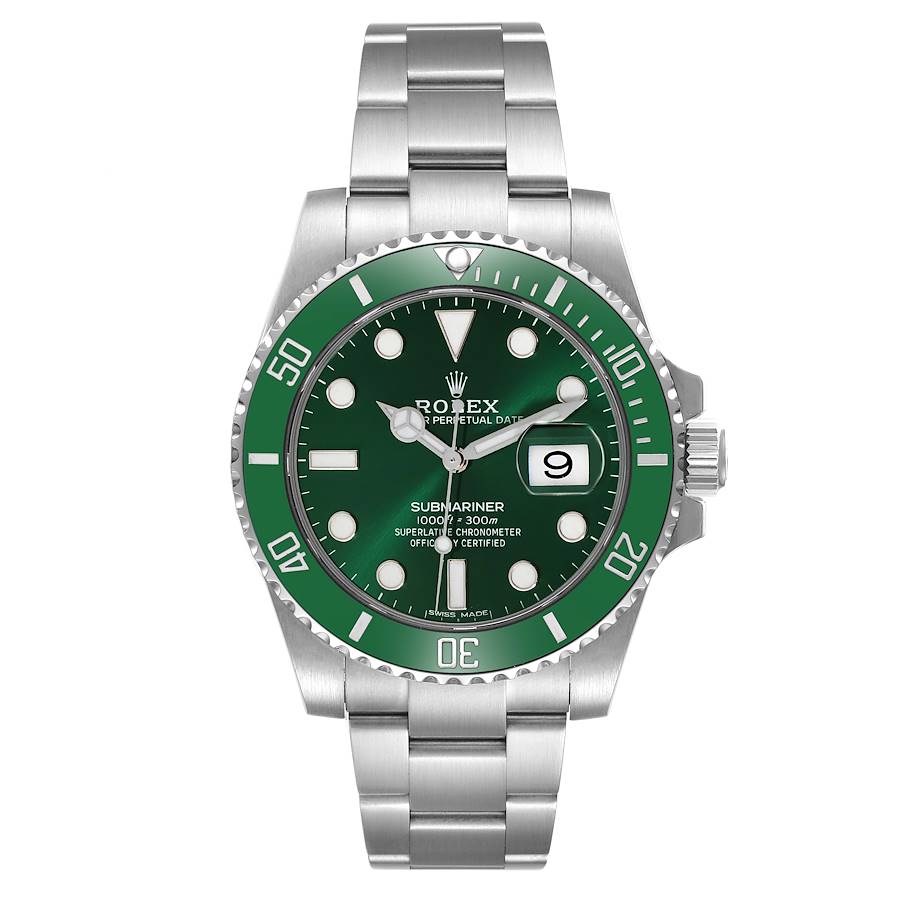 Rolex Submariner Hulk Green Dial Bezel Steel Mens Watch 116610LV Box ...