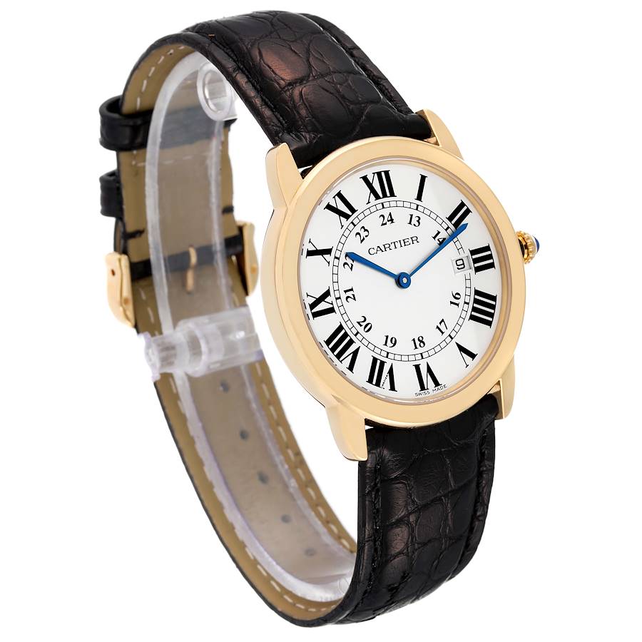 Cartier Ronde Solo 36mm Large Yellow Gold Steel Mens Watch W6700455 ...