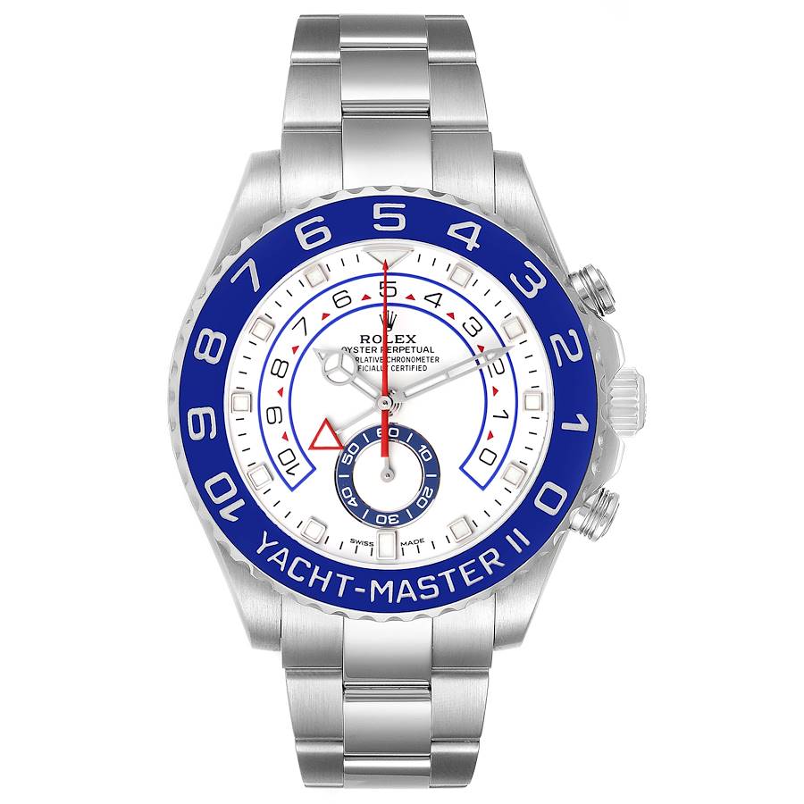 Rolex Yachtmaster II 44 Steel Blue Cerachrom Bezel Mens Watch 116680 ...