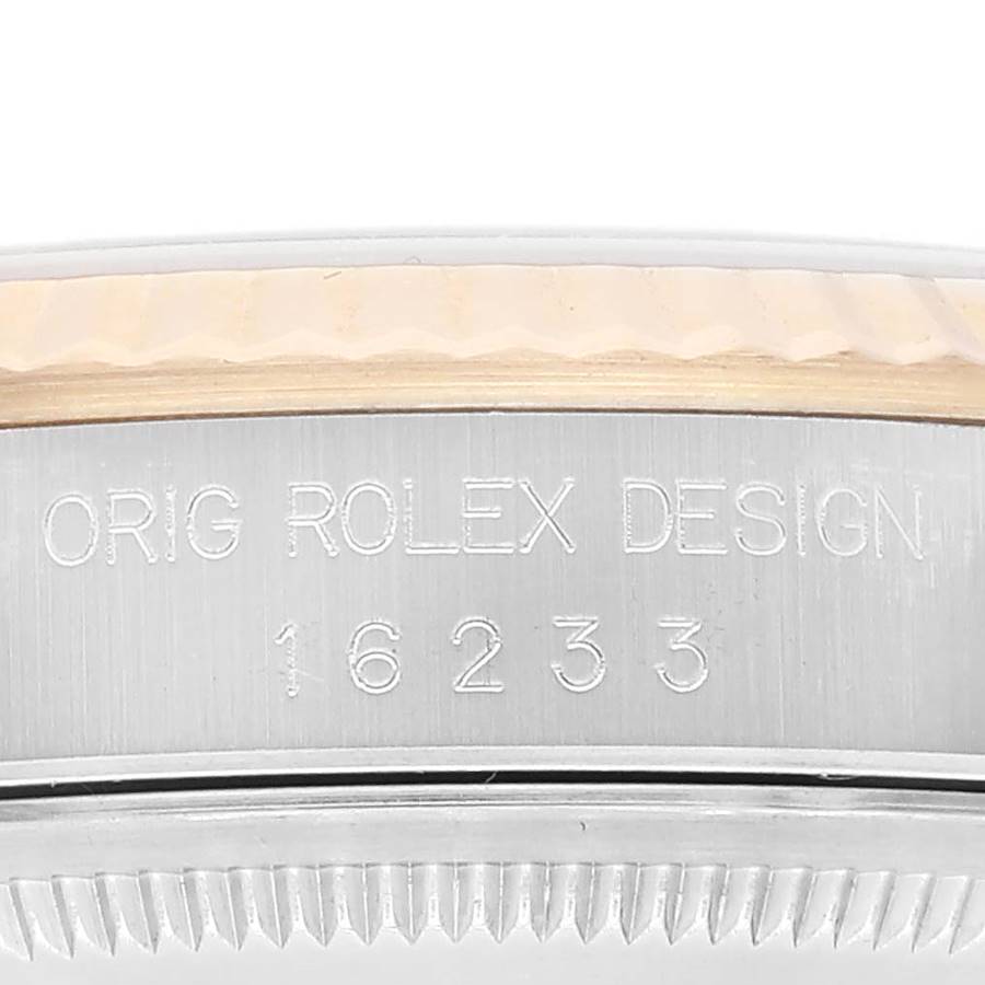 Rolex Datejust Stainless Steel Yellow Gold Mens Watch 16233 Box ...