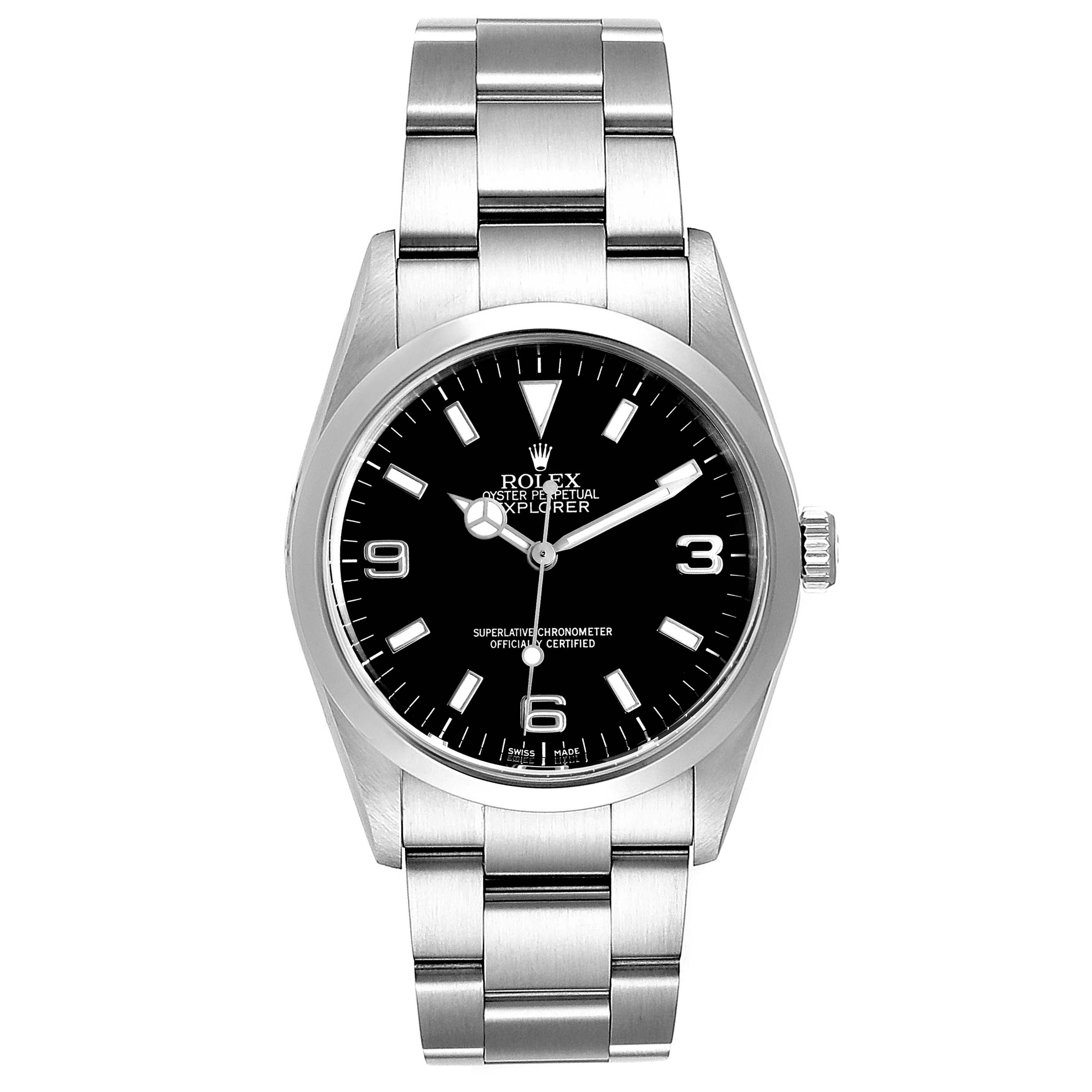 Rolex Explorer I Black Dial Stainless Steel Mens Watch 114270 ...