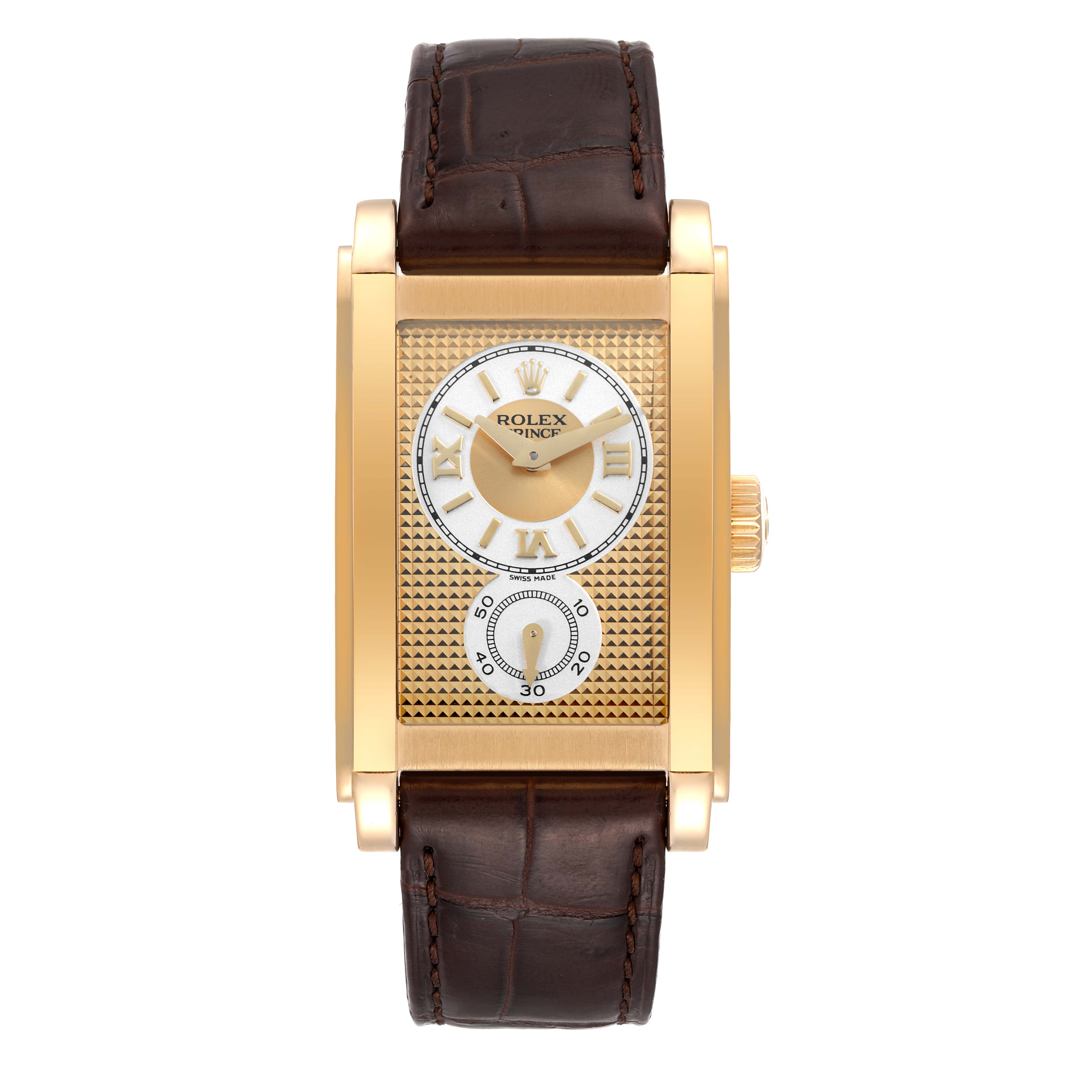 Rolex Cellini Prince Yellow Gold Champagne Dial Mens Watch 5440 ...