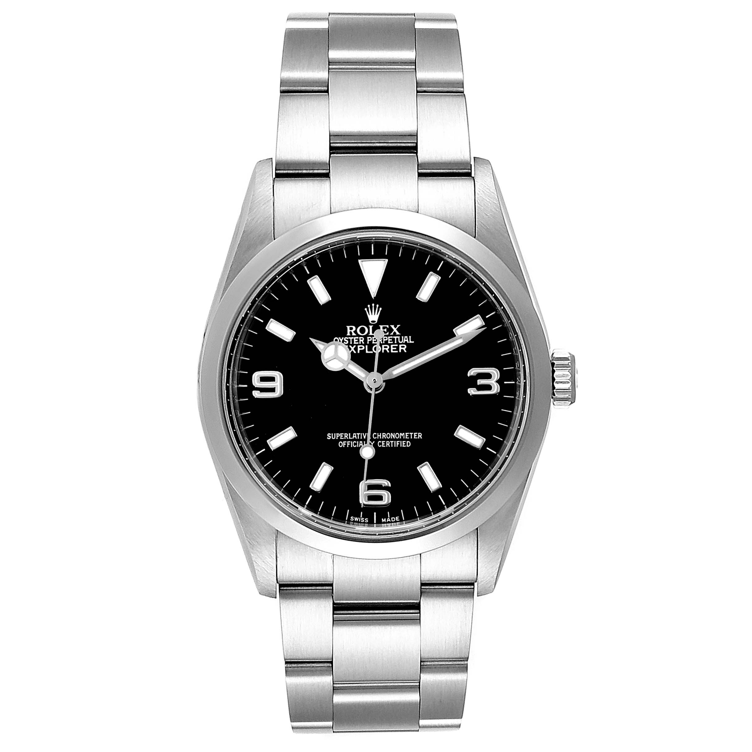 Rolex Explorer I Black Dial Stainless Steel Mens Watch 114270 Box ...